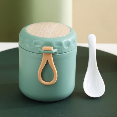 China 400ml Stainless Steel Insulated Breakfast Mug Vacuum Thermos Food Jar Portable Hot Food Warmer Container for sale