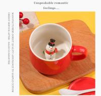 China Custom 350ml Ceramic Coffee Mug with Lid Handle Minimalist Holiday Design for sale