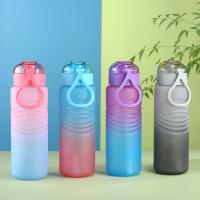 China Plastic Drinking Water Bottle 1000ml Large Capacity Gradient Color Custom Logo for sale