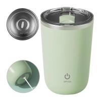 China Automatic Magnetic Self Stirring Coffee Cup 350ml Stainless Steel Travel Mug with Lid for sale