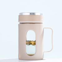 China Custom Logo Glass Water Bottle 500ml for Outdoor Travel and Self-Driving Activities for sale