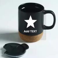 China Custom Creative Simple Cork Bottom 450 Ceramic Cup for Sustainable Drinkware Type for sale