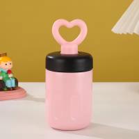China 420ml 316 Stainless Steel Vacuum Travel Mug Portable Coffee Cup with Heart Handle for sale