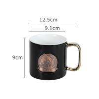 China Custom Logo Ceramic Coffee Mug 350ml Reusable Handmade Tea Cup for Home Office for sale