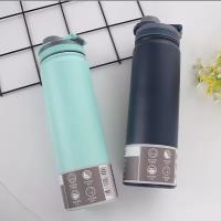 China Custom Logo 304 Stainless Steel Insulated Water Bottle 530ml 750ml Double Wall Thermal Mug for sale