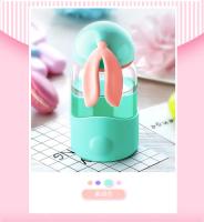 China 340ml Custom Thermal Insulation Glass Water Bottle with Cute Rabbit Ear Design for Outdoor for sale