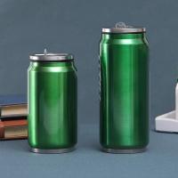 China 201 Stainless Steel Double Wall Vacuum Insulated Cola Can Bottle 500ml with Flip Straw Lid for sale