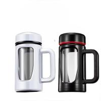 China High Borosilicate Glass Water Bottle 580ml Non-Slip Grip for Fitness Outdoor Sports for sale