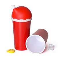 China Christmas Plastic 20 oz Frosted Tumbler with Custom Logo and Straw PP 600ml for sale