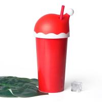 China Christmas Plastic 20 oz Frosted Tumbler with Custom Logo and Straw PP 600ml for sale