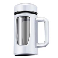 China High Borosilicate Glass 580ml Hiking Cup with Handle and Lid Outdoor Drinking Bottle for sale