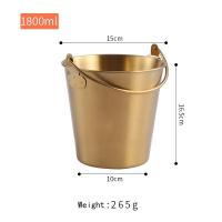China 304 Stainless Steel Champagne Ice Bucket Snack Pail 1.8L Party Occasion for sale