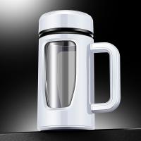 China Customized 580ml High Borosilicate Glass Drinking Water Bottle for Travel Outdoor for sale