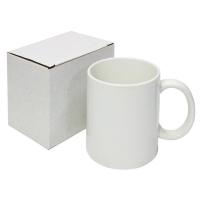 China 11oz Ceramic Sublimation Mug Custom Design Not Inverted White with Pearl Finish for sale