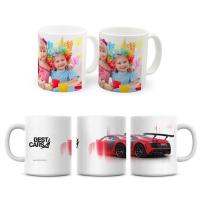 China 11oz Ceramic Sublimation Mug Custom Design Not Inverted White with Pearl Finish for sale