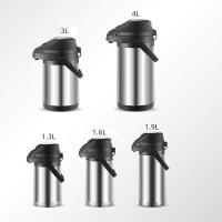 China Custom Logo Stainless Steel Vacuum Flask Coffee Dispenser Airpot 2000ml 900ml 500ml Set for sale