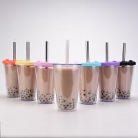 China Custom Logo 24oz Double Wall Insulated Plastic Cup Reusable with Lid for sale
