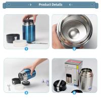 China 500ml Stainless Steel Thermos Food Jar Insulated Lunch Container Hot Cold BPA Free for sale