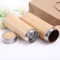 China Classic 500ml Stainless Steel Vacuum Water Bottle with Bamboo Lid 304 for sale