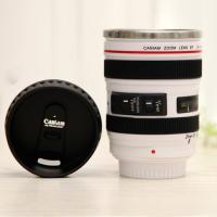 China Creative Double Wall Stainless Steel 400ml Camera Lens Shape Coffee Mug Travel Bottle for sale