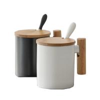 China Sublimation Heat Transfer 11oz Ceramic Mug with Wooden Handle for sale