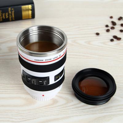 China 253g Automatic Rotary Stirring Travel Coffee Mug 500ml Stainless Steel Camera Design for sale