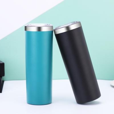 China Custom Logo 304 Stainless Steel Insulated Travel Mug 20oz Sublimation Straw Cup for sale