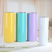 China Custom Logo 304 Stainless Steel Insulated Travel Mug 20oz Sublimation Straw Cup for sale