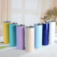 China Custom Logo 304 Stainless Steel Insulated Travel Mug 20oz Sublimation Straw Cup for sale