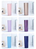 China Custom Logo 304 Stainless Steel Insulated Travel Mug 20oz Sublimation Straw Cup for sale