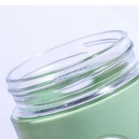 China 500ml Custom Logo Glass Water Bottle with Plastic Sleeve for Office Direct Supply for sale