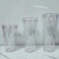 China 16oz/24oz Custom Pattern Clear Plastic Water Bottle with Lid and Straw Outdoor Style for sale