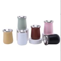 China Custom Logo Stainless Steel Office Mug with Straw 12oz Drop Resistant Water Bottle for sale