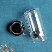 China HAERS 500ml High Borosilicate Glass Cup with Filter for Office Use HBL-400B-46 for sale