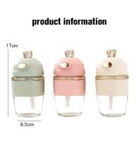 China Kids Bunny Rabbit Ear Glass Straw Cup 420ml with Silicone Sleeve Attractive Design for sale