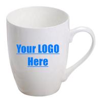 China Ceramic Christmas Coffee Mug Funky Design 14oz Capacity White Sustainable Gift for sale