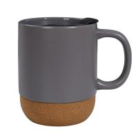 China 450ml Stoneware Ceramic Coffee Mug with PP Lid Custom Color for Gift Giving for sale