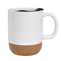 China 450ml Stoneware Ceramic Coffee Mug with PP Lid Custom Color for Gift Giving for sale