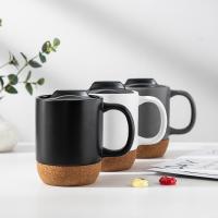 China 450ml Stoneware Ceramic Coffee Mug with PP Lid Custom Color for Gift Giving for sale
