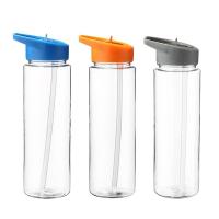 China BPA Free Plastic Water Bottle 350ml with Flip Straw for Traveling Custom Colors for sale