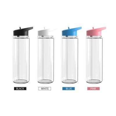 China Custom Logo BPA Free Plastic Water Bottle 500ml 750ml with PP Lid for Outdoor Climbing for sale