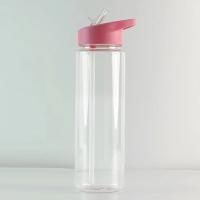 China Custom Logo BPA Free Plastic Water Bottle 500ml 750ml with PP Lid for Outdoor Climbing for sale
