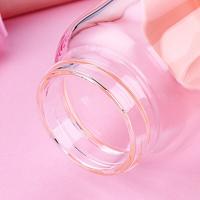 China Wholesale 340ml Bunny Ear Glass Water Bottle for Kids Cute Rabbit Design Custom Color for sale