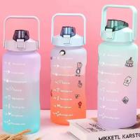 China 2000ml Tritan Plastic Shaker Bottle with Spring Cap for Outdoor Sports for sale