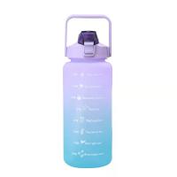 China 2000ml Tritan Plastic Shaker Bottle with Spring Cap for Outdoor Sports for sale