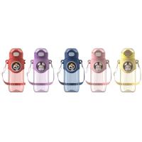China 690ml Tritan Plastic Kids Water Bottle with Rope Double Spout Straw for Outdoor Indoor for sale