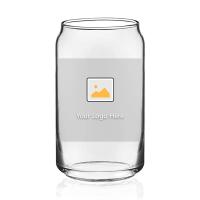 China 16 oz Can Shaped Bubble Tea Glass with Lid for Juice Milk Beer Soda Glass Straws Included 7x7.5x13.5cm for sale