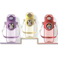 China 690ml Tritan Plastic Water Bottle with Double Spout and Leakproof Lid for sale