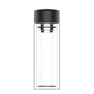 China 520ml Borosilicate Glass Water Bottle Double Wall Insulated Cup for Home Hotel Office for sale