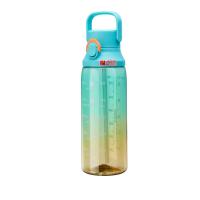 China PP Plastic Sports Water Bottle 750ml with Handle and Straw Direct Drinking Kettle for sale